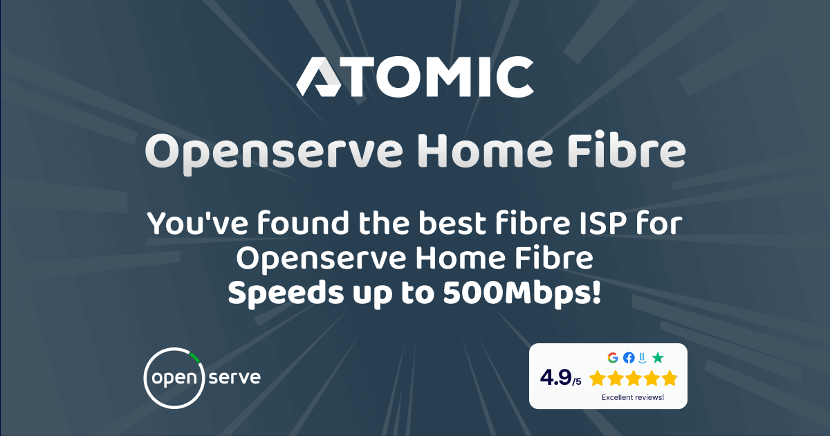 Uncapped Openserve Home Fibre Packages with Atomic